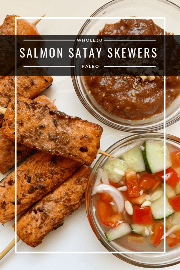 Salmon Satay Skewers (Whole30, Paleo) - a dash of dolly
