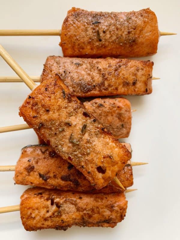 Salmon Satay Skewers (Whole30, Paleo) - a dash of dolly